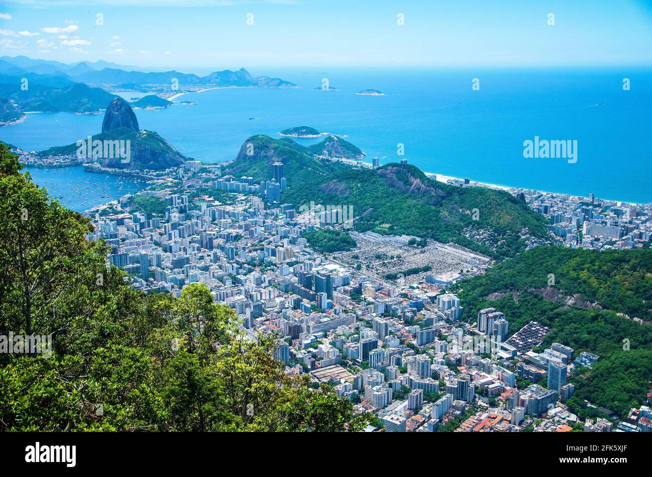 Panoramic view of the city, its houses and nature. Rio de Janeiro ...