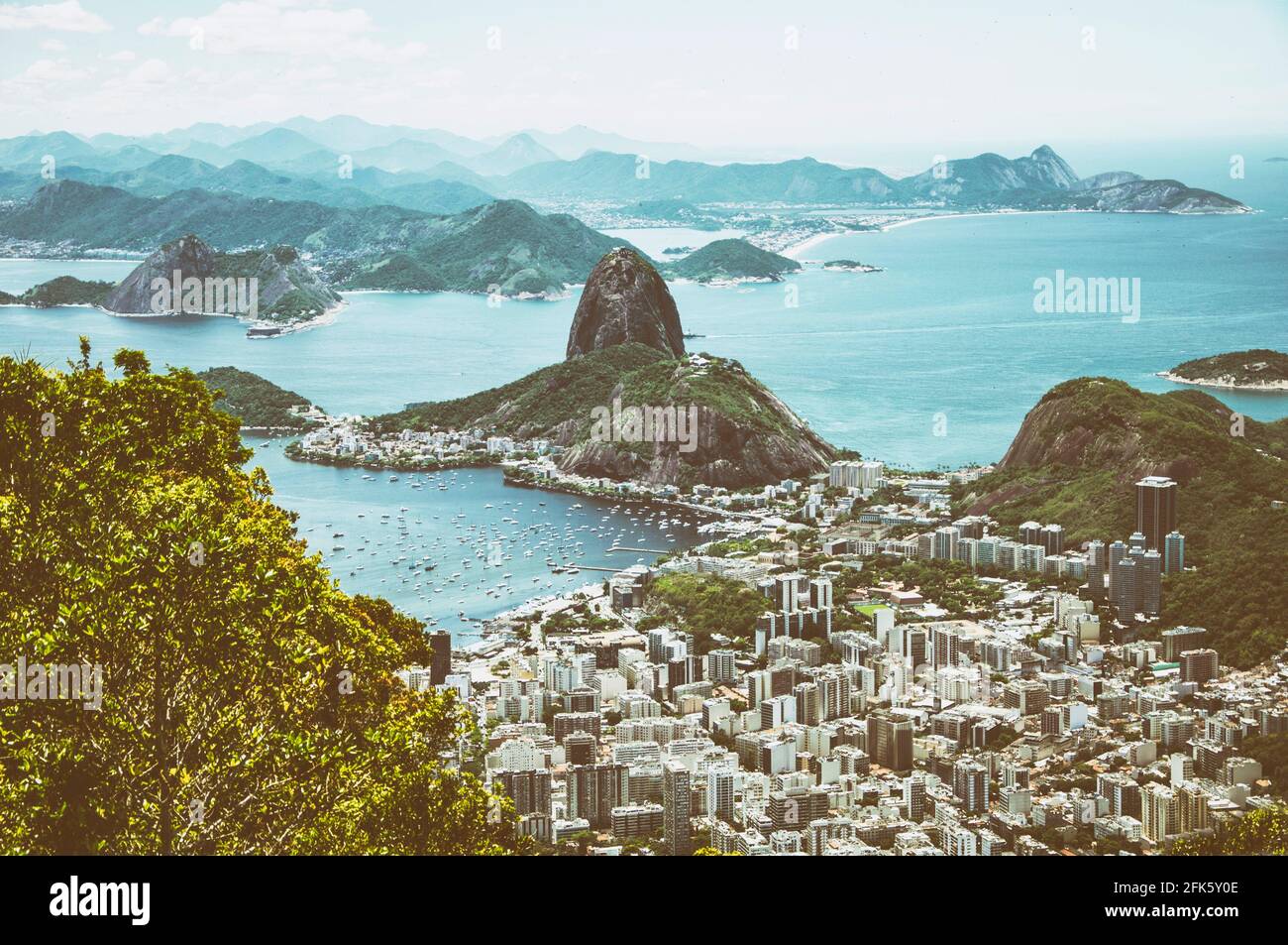 Panoramic view of the city, its houses and nature. Rio de Janeiro ...