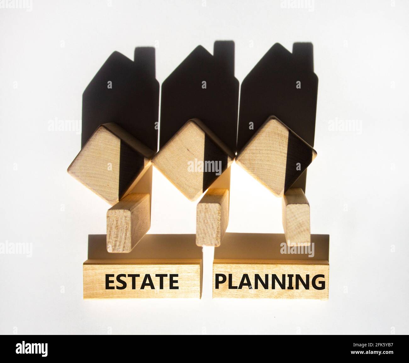 Estate planning symbol. Wooden blocks with words 'estate planning ...