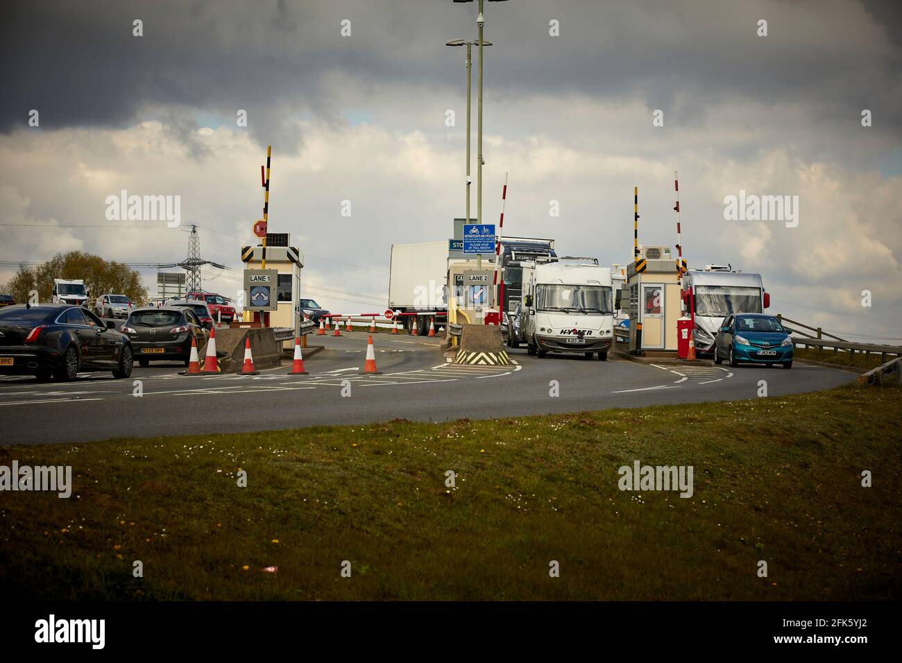 Lincoln, Lincolnshire, East Midlands, Dunham Toll Bridge, spanning the ...