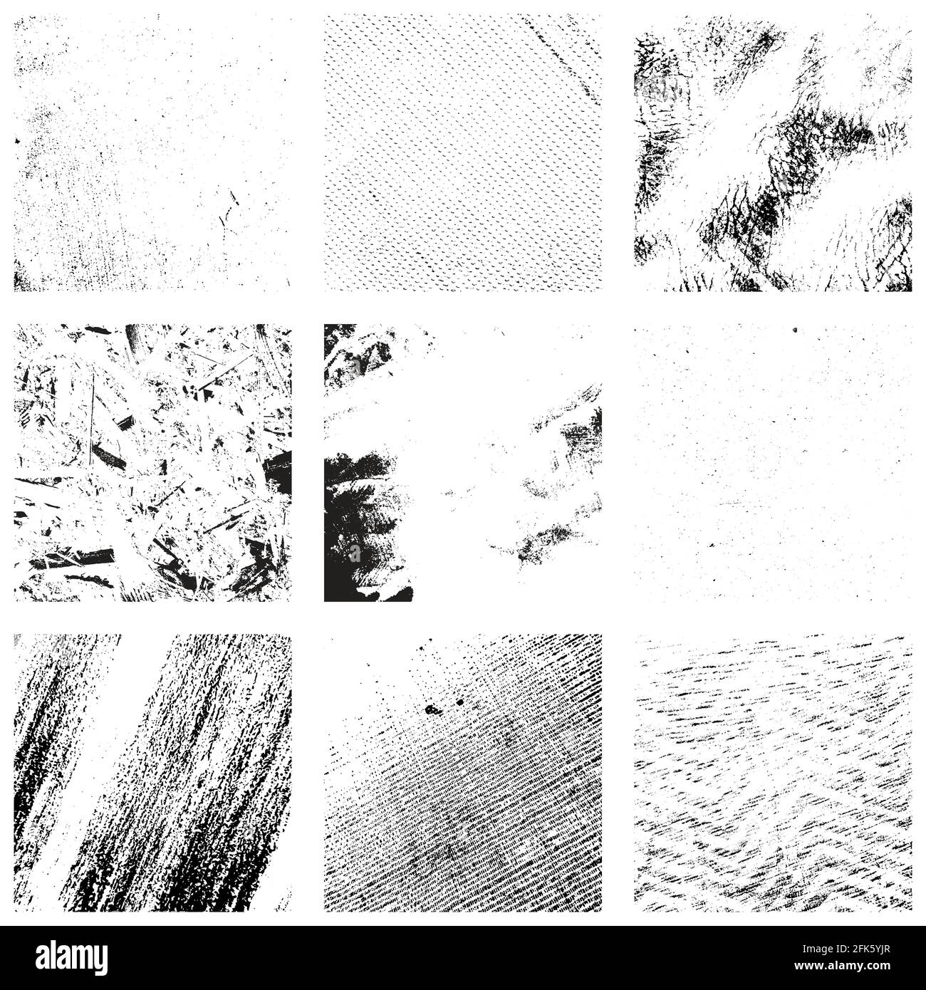 Square Overlay Grunge Texture Set For Your Design Stock Vector Image ...