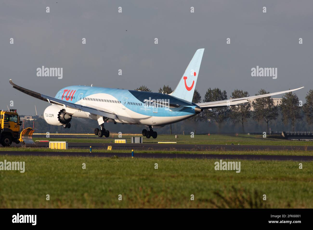 AMSTERDAM, NETHERLANDS - Sep 12, 2020: TUI (X3 / TUI) approaching ...