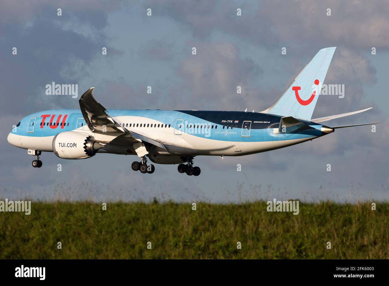 AMSTERDAM, NETHERLANDS - Sep 12, 2020: TUI (X3 / TUI) approaching ...