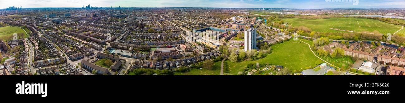 Aerial view of London residential streets, Hackney, UK Stock Photo - Alamy