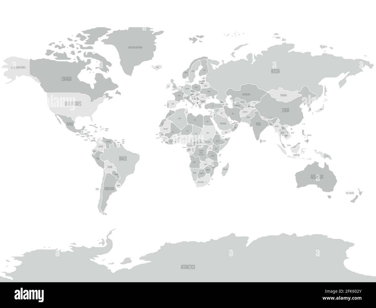 Simplified smooth border World map Stock Vector Image & Art - Alamy