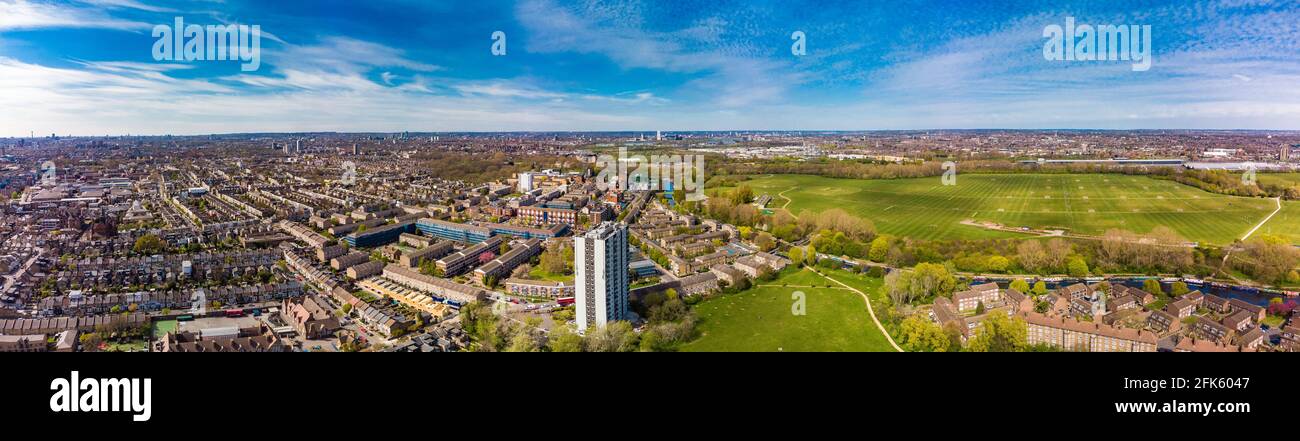 Aerial view of London residential streets, Hackney, UK Stock Photo - Alamy