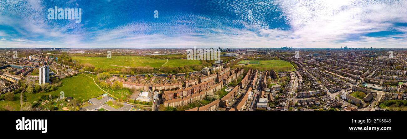 Aerial view of London residential streets, Hackney, UK Stock Photo - Alamy