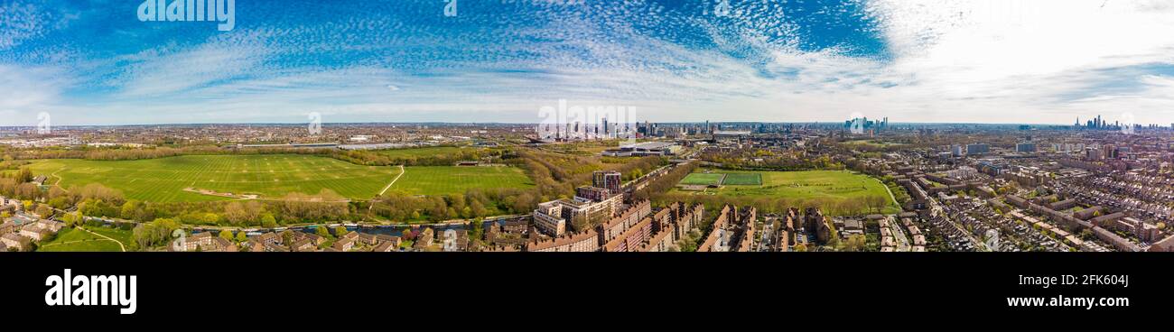 Aerial view of London residential streets, Hackney, UK Stock Photo - Alamy