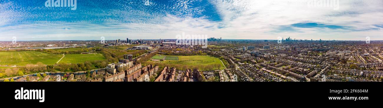 Aerial view of London residential streets, Hackney, UK Stock Photo - Alamy