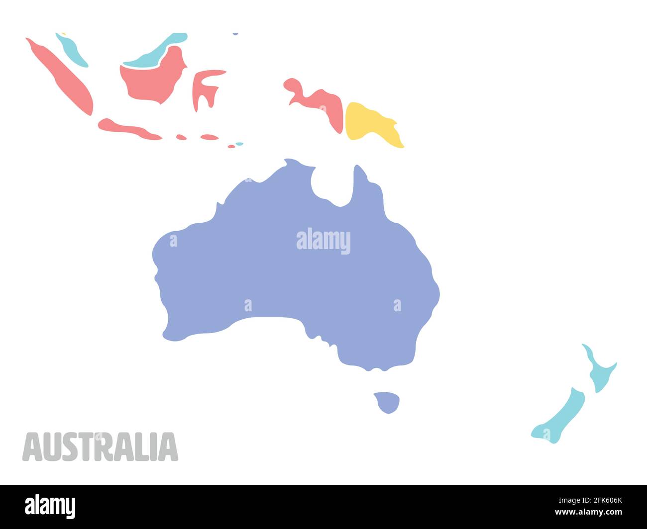 Smooth map of Australia continent Stock Vector Image & Art - Alamy