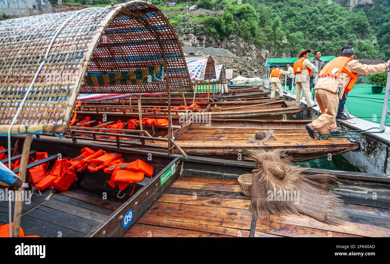Wushan, Chongqing, China - May 7, 2010: Mini Three Gorges on Daning ...