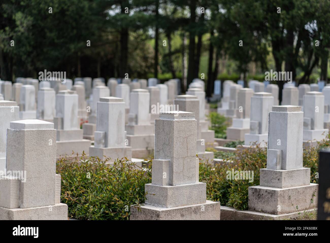 Many tombs in rows, Russian graves on military cemetery Stock Photo - Alamy