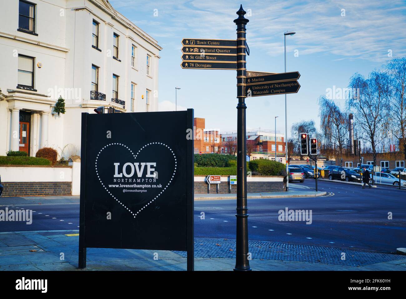 Northampton's street, daytime, street names, street Stock Photo - Alamy
