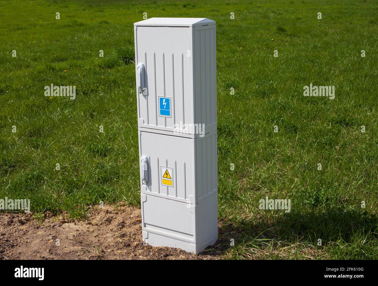 Outdoor Electric cabinet - large electrical control box Stock Photo - Alamy