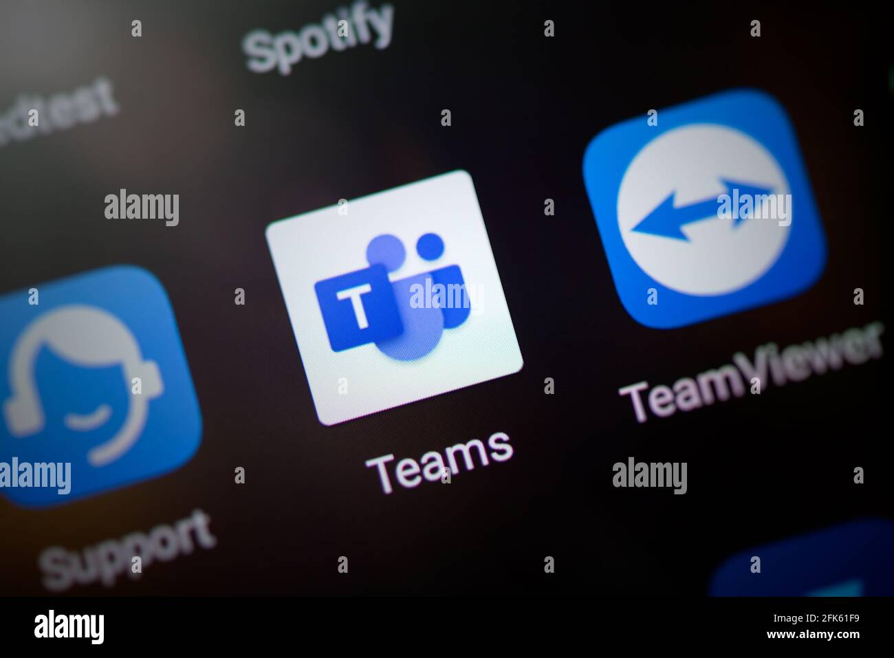 Wroclaw, Poland - NOV 30, 2020: Microsoft Teams social platform, remote ...