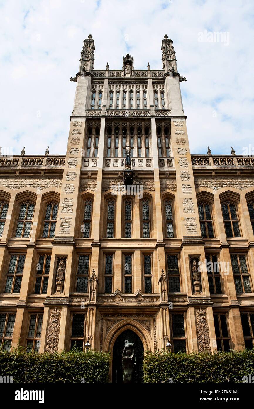 The entrance of Maughan Library, the main library of the famous ...