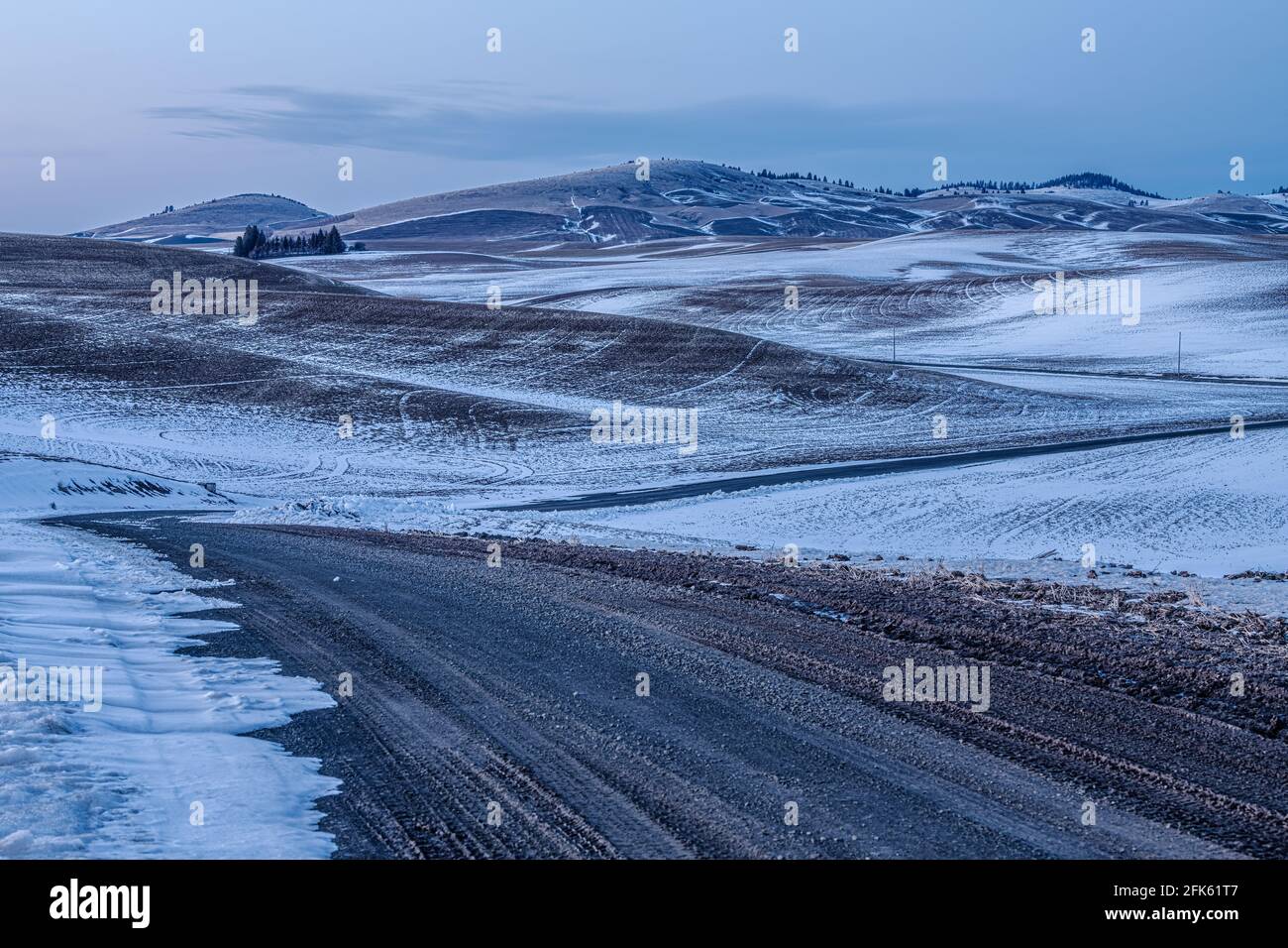 Winter Landscape in the Palouse, WA Stock Photo - Alamy
