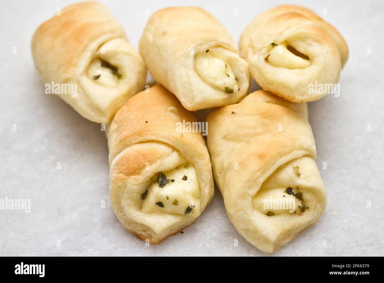 White cheese puff pastry Stock Photo - Alamy