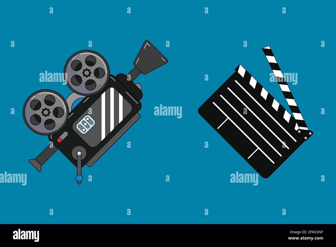 Film clapper icon cartoon Stock Vector Images - Alamy