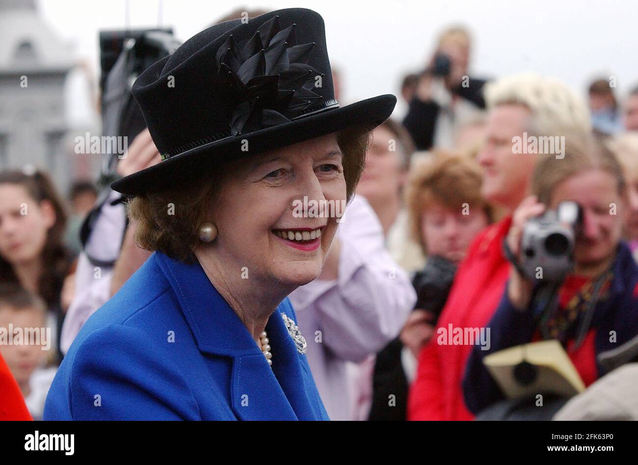 MARGARET THATCHER AT THE 20TH ANNIVERSARY FALKLANDS MEMORIAL SERVICE AT ...