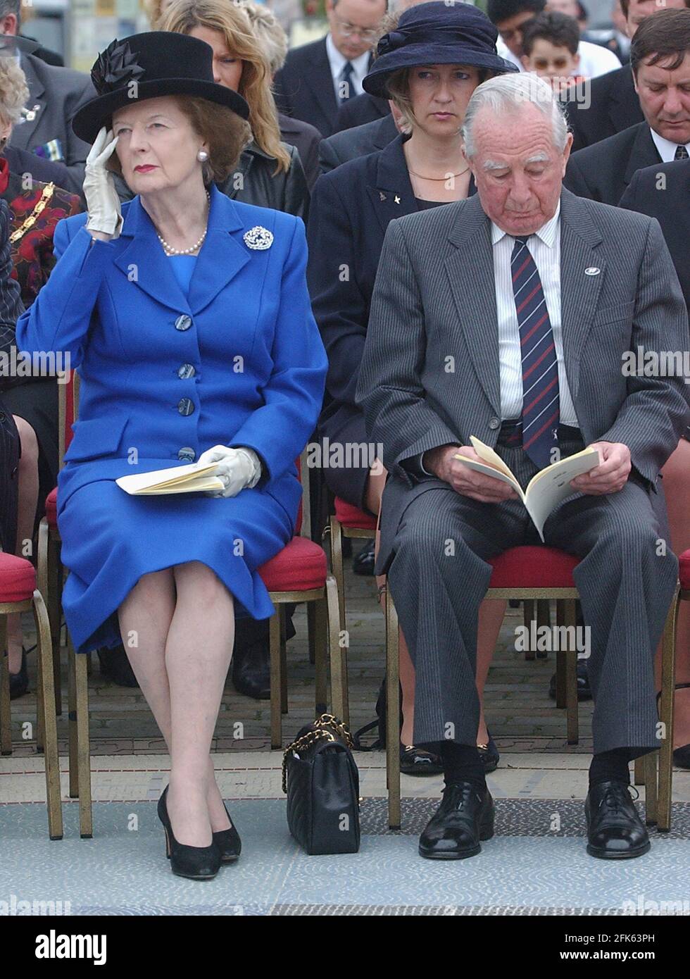 MARGARET THATCHER AND SIR REX HUNT AT THE 20TH ANNIVERSARY FALKLANDS ...