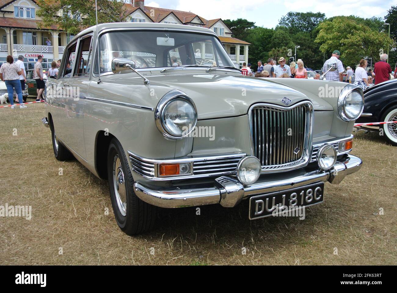 A 1965 Riley 4 Seventy Two car parked up on display at the English ...