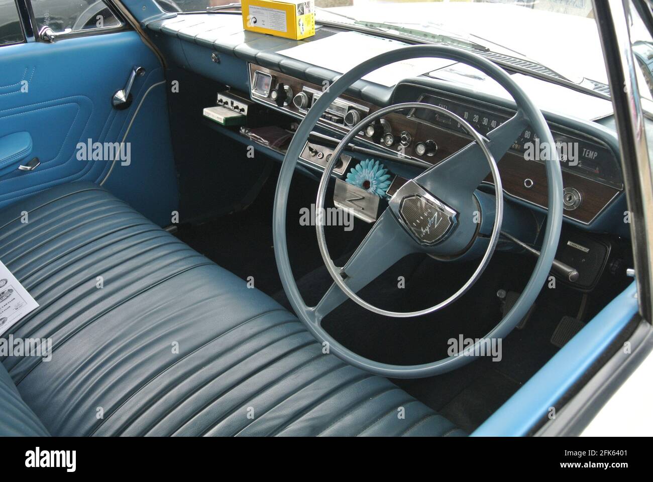 The front interior of a 1965 Ford Zephyr parked up on display at the ...