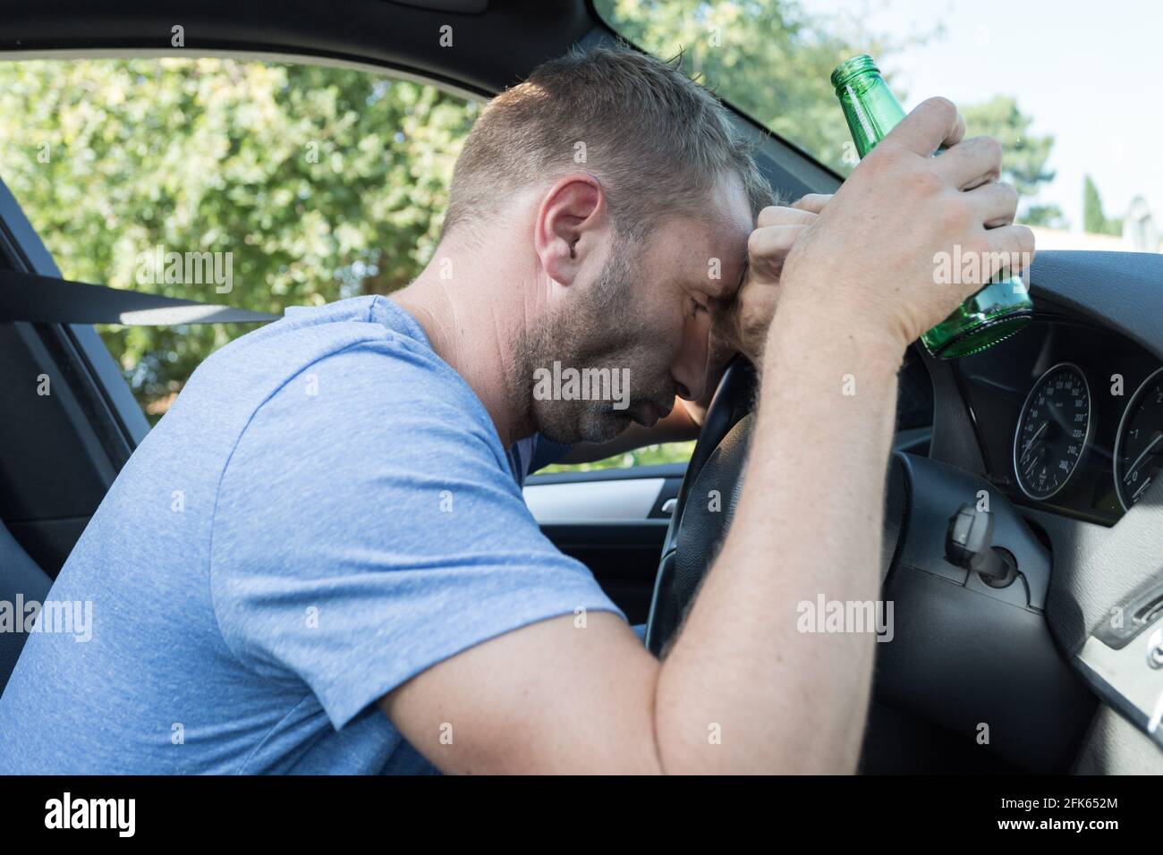 drunk man driving Stock Photo - Alamy