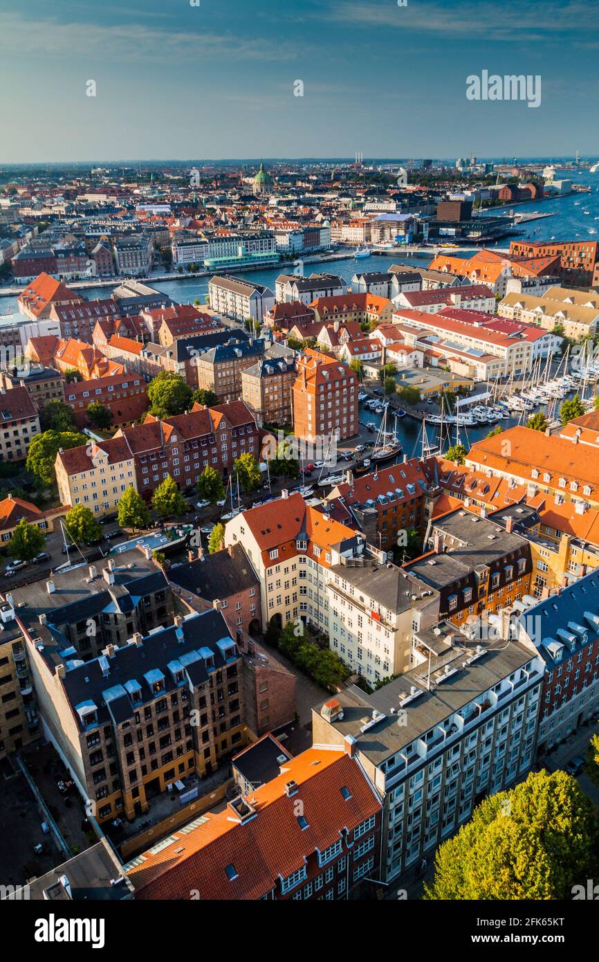 Aerial view of Copenhagen, Denmark Stock Photo - Alamy