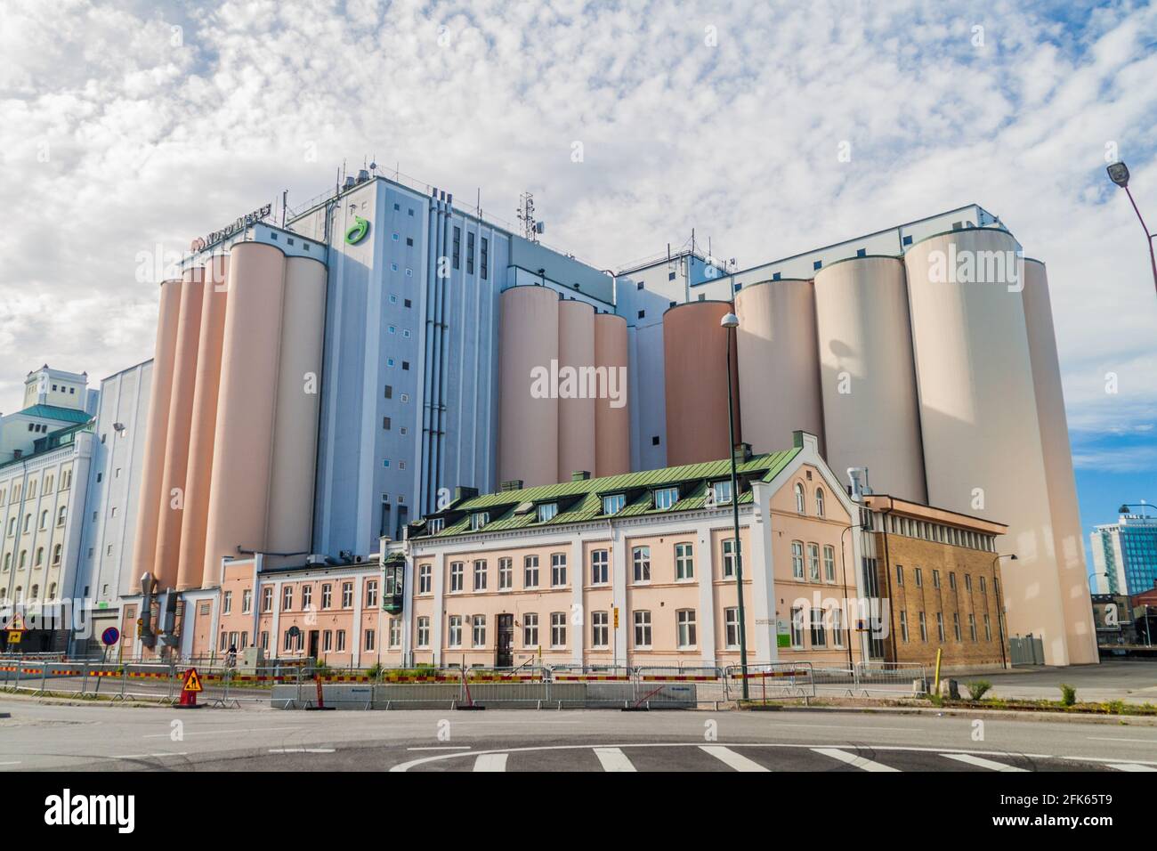 MALMO, SWEDEN - AUGUST 27, 2016: Nord Mills flour mill in Malmo, Sweden ...