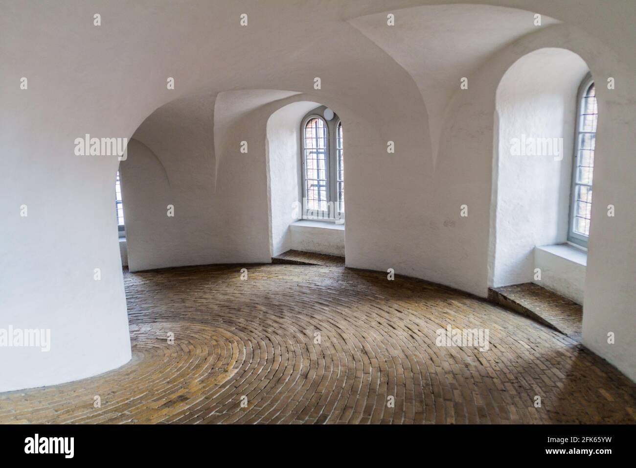 Spiral ramp of the Round tower in Copenhagen, Denmark Stock Photo - Alamy