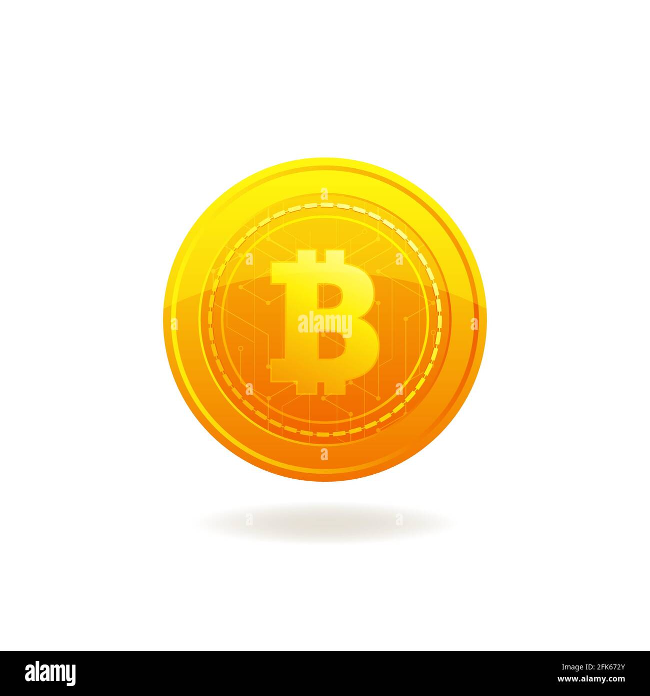 Golden Bitcoin. Crypto currency blockchain coin. Bitcoin symbol ...