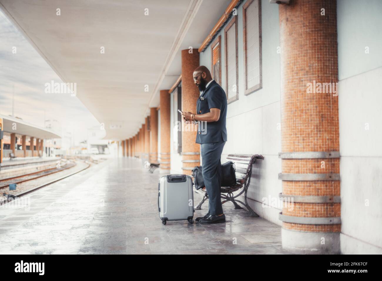 A pensive dapper bearded bald African man entrepreneur has missed his ...