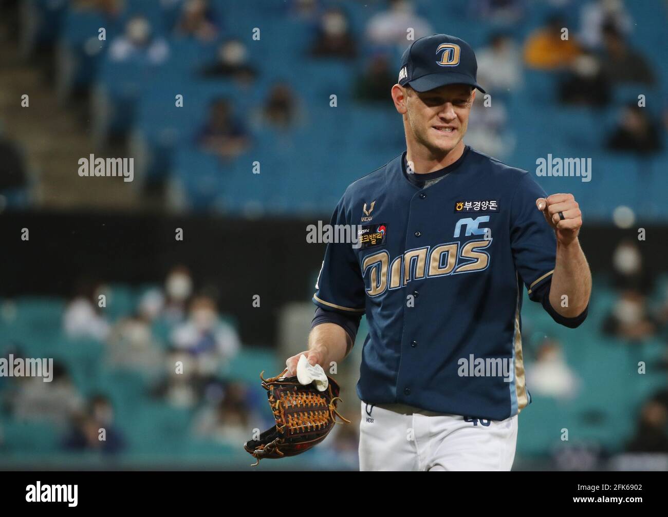 29th Apr, 2021. NC Dinos' Drew Rucinski Drew Rucinski of the NC Dinos ...