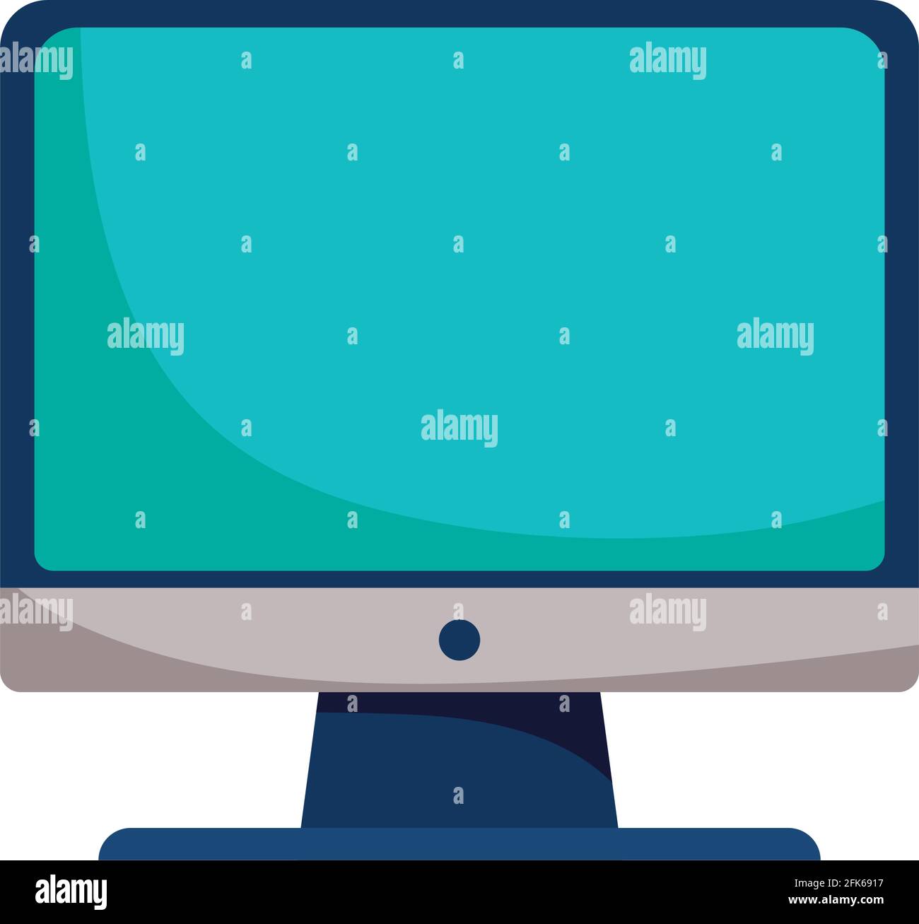 computer monitor device isolated style Stock Vector Image & Art - Alamy