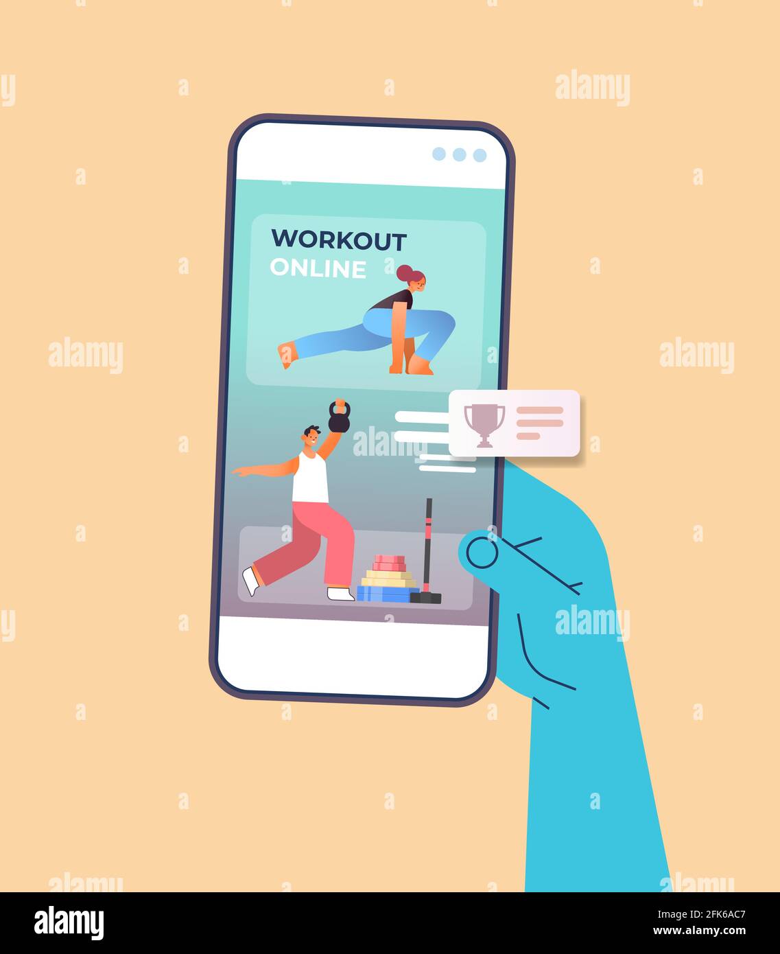 Using kettlebell Stock Vector Images - Alamy