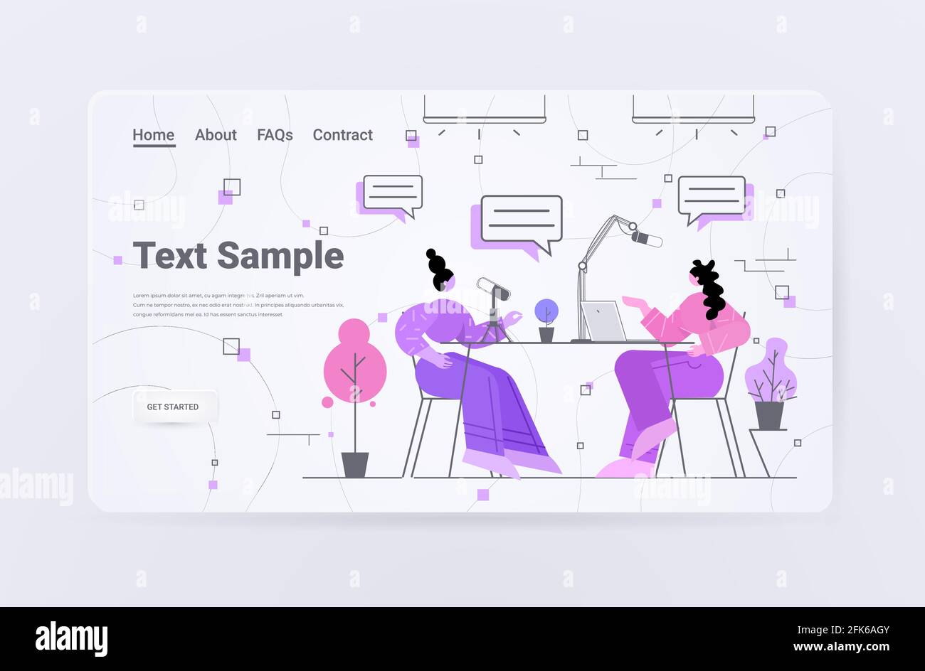 Radio interview cartoon hi-res stock photography and images - Alamy