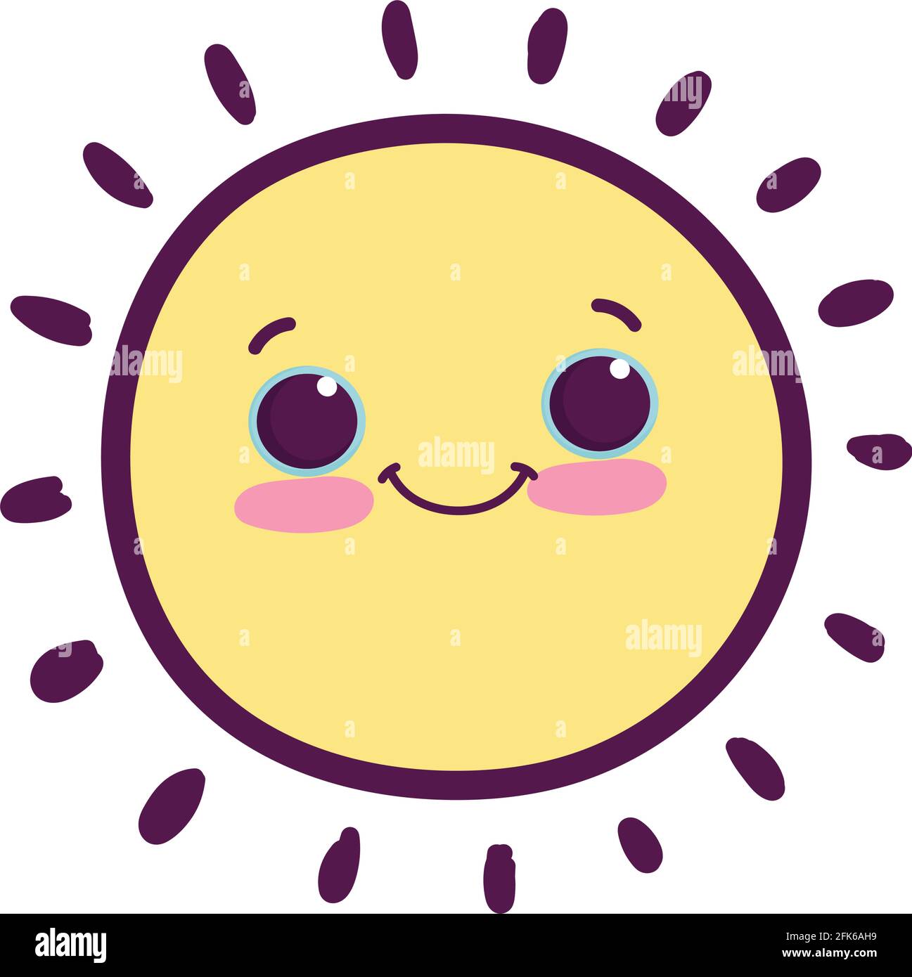 cute sun cartoon isolated icon Stock Vector Image & Art - Alamy