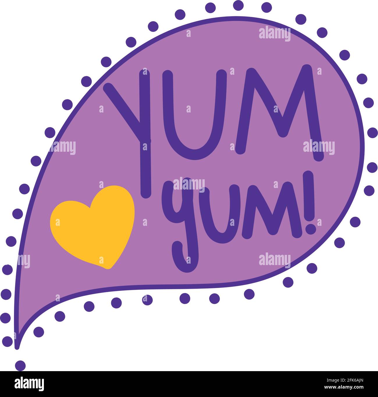 Yum lettering hi-res stock photography and images - Alamy