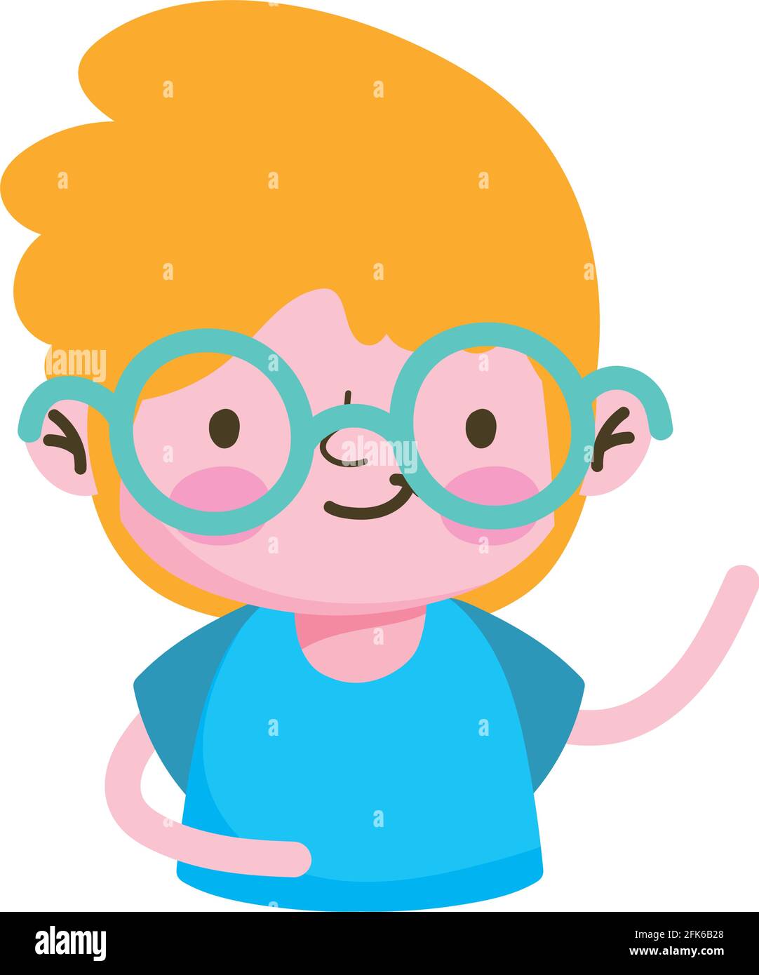 little boy with glasses cartoon Stock Vector Image & Art - Alamy