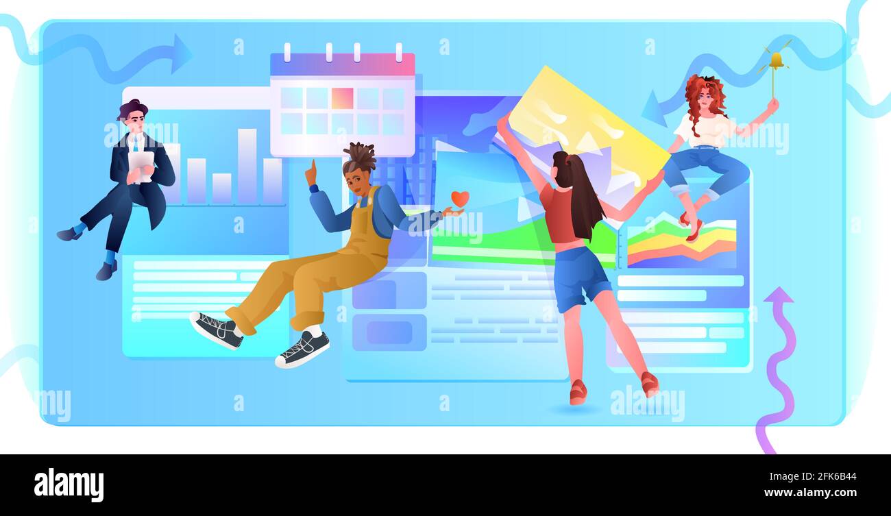 Developers Team Creating Website Ui Interface Web Application Development Program Software 2482