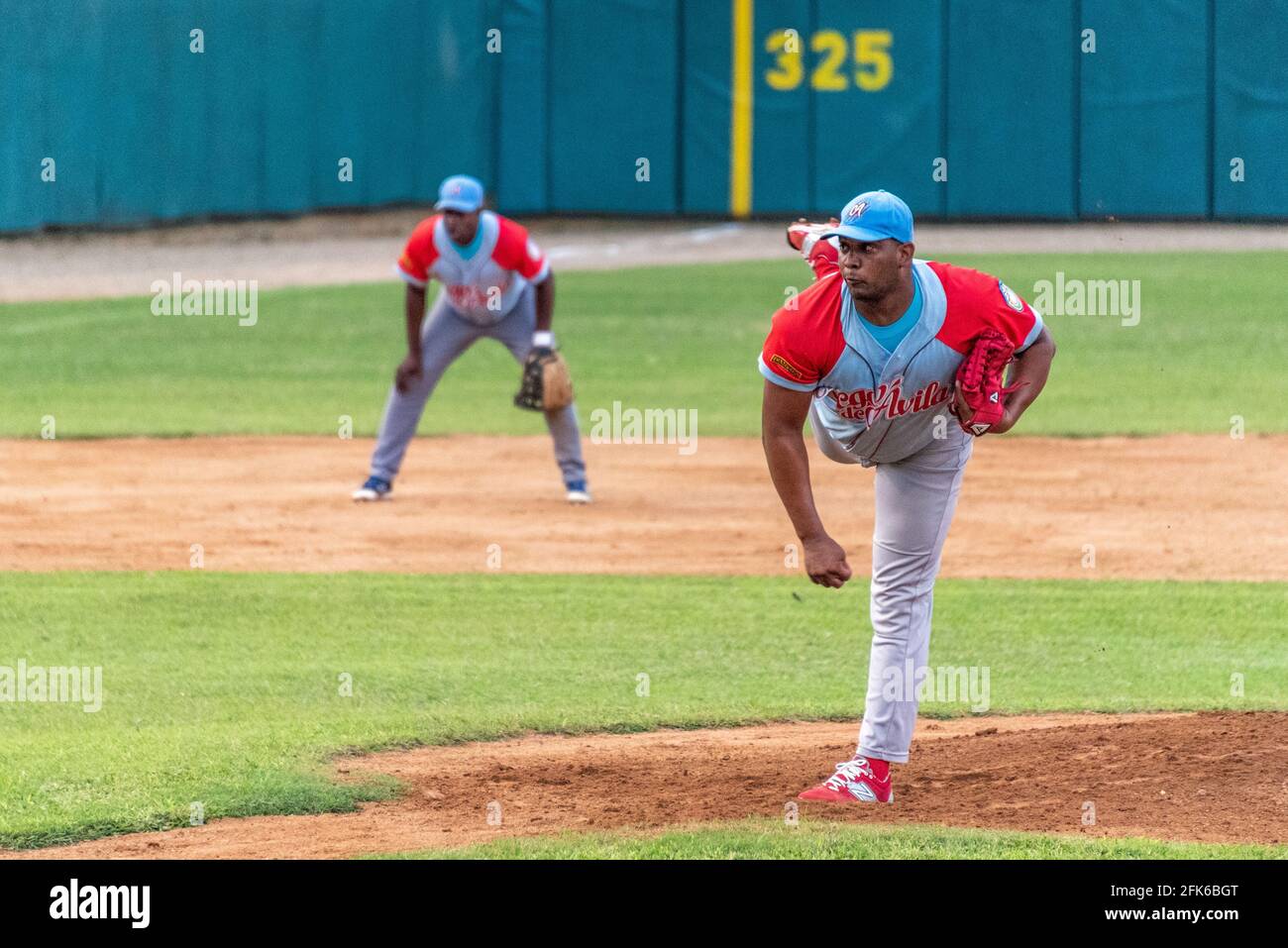 Cuban Baseball National Series. The game between Villa Clara and Ciego ...