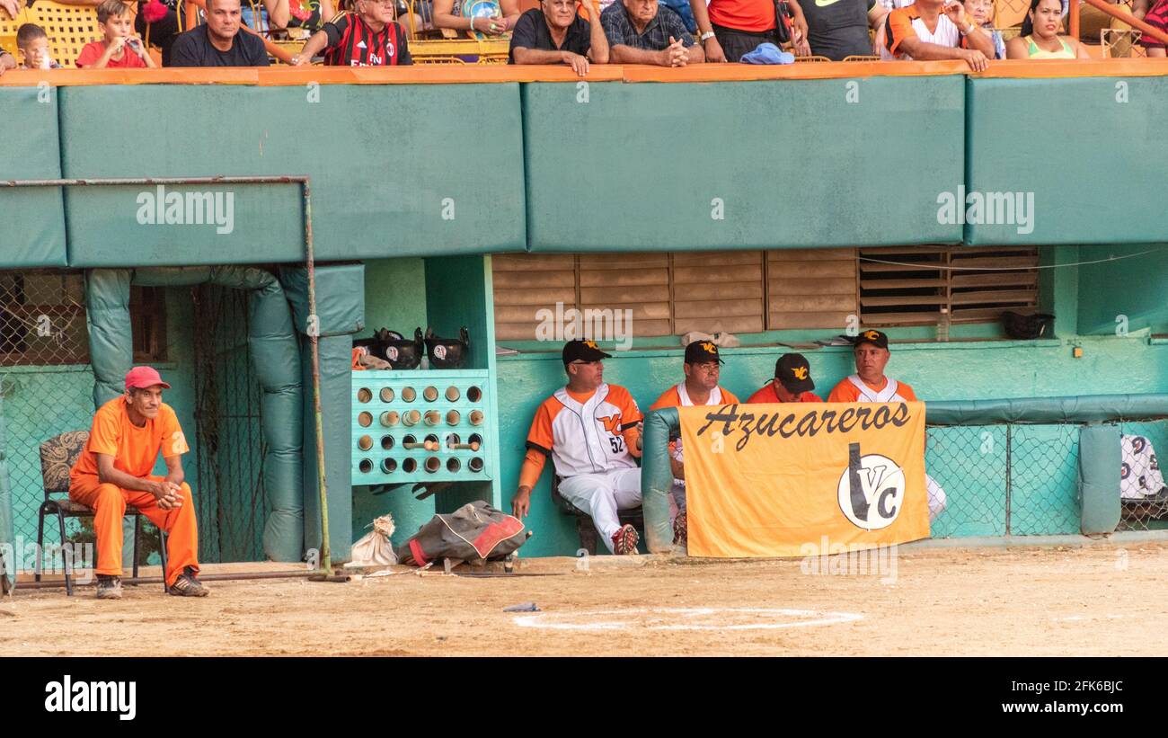 Cuban Baseball National Series. The game between Villa Clara and Ciego ...