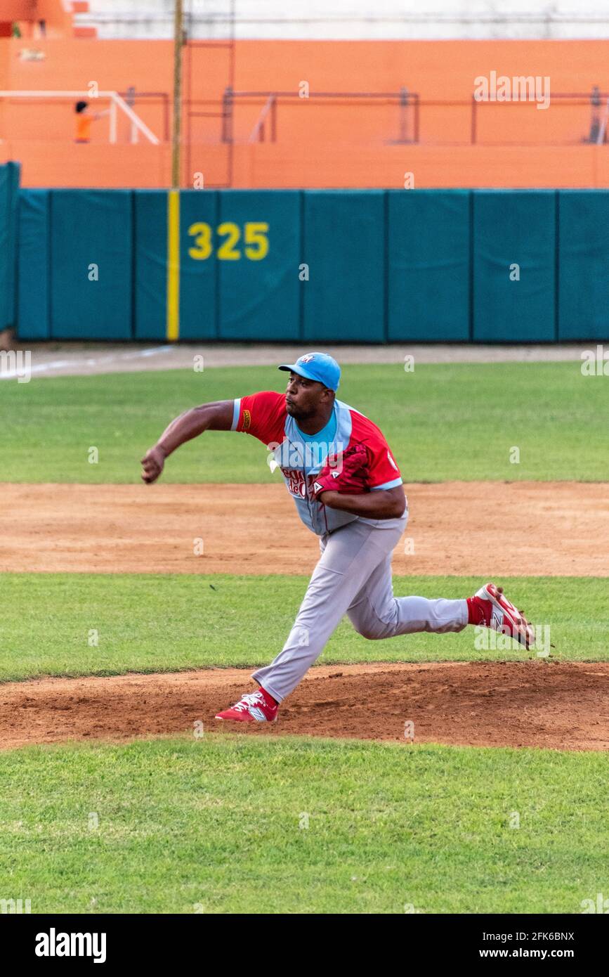 Cuban Baseball National Series. The game between Villa Clara and Ciego ...