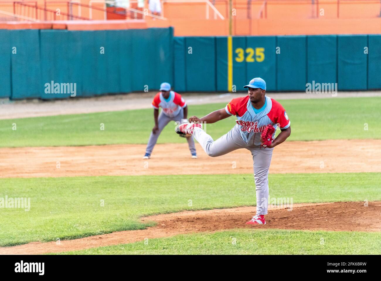 Cuban Baseball National Series. The game between Villa Clara and Ciego ...