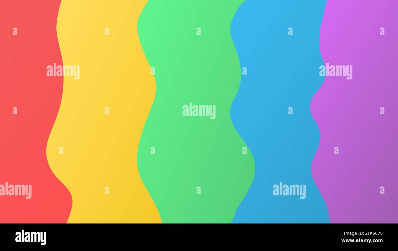 Rainbow color vertical waves us background with copy space for graphic ...