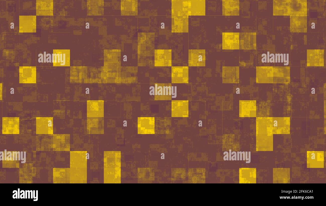 Many squares shapes pattern of yellow red colors and different sizes on ...