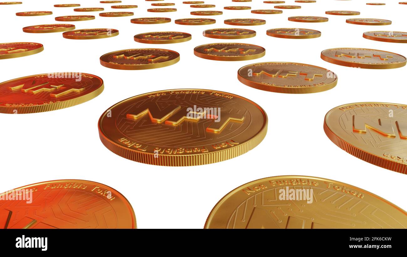 Lots of coins NFT non-fungible tokens for art and collectables ...