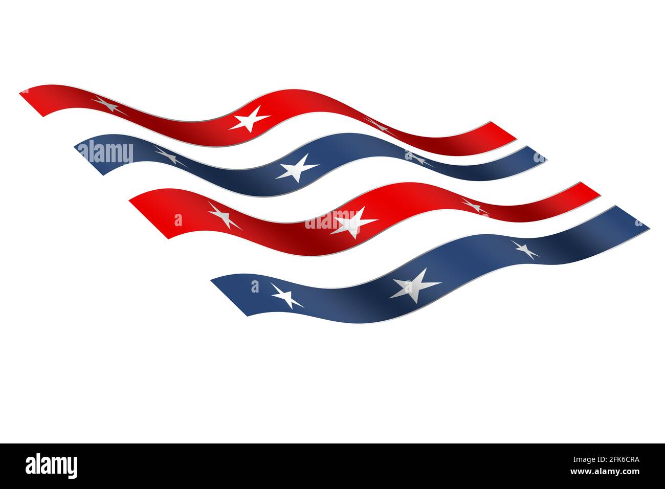 side view american flag stars and stripes shape illustration graphic ...