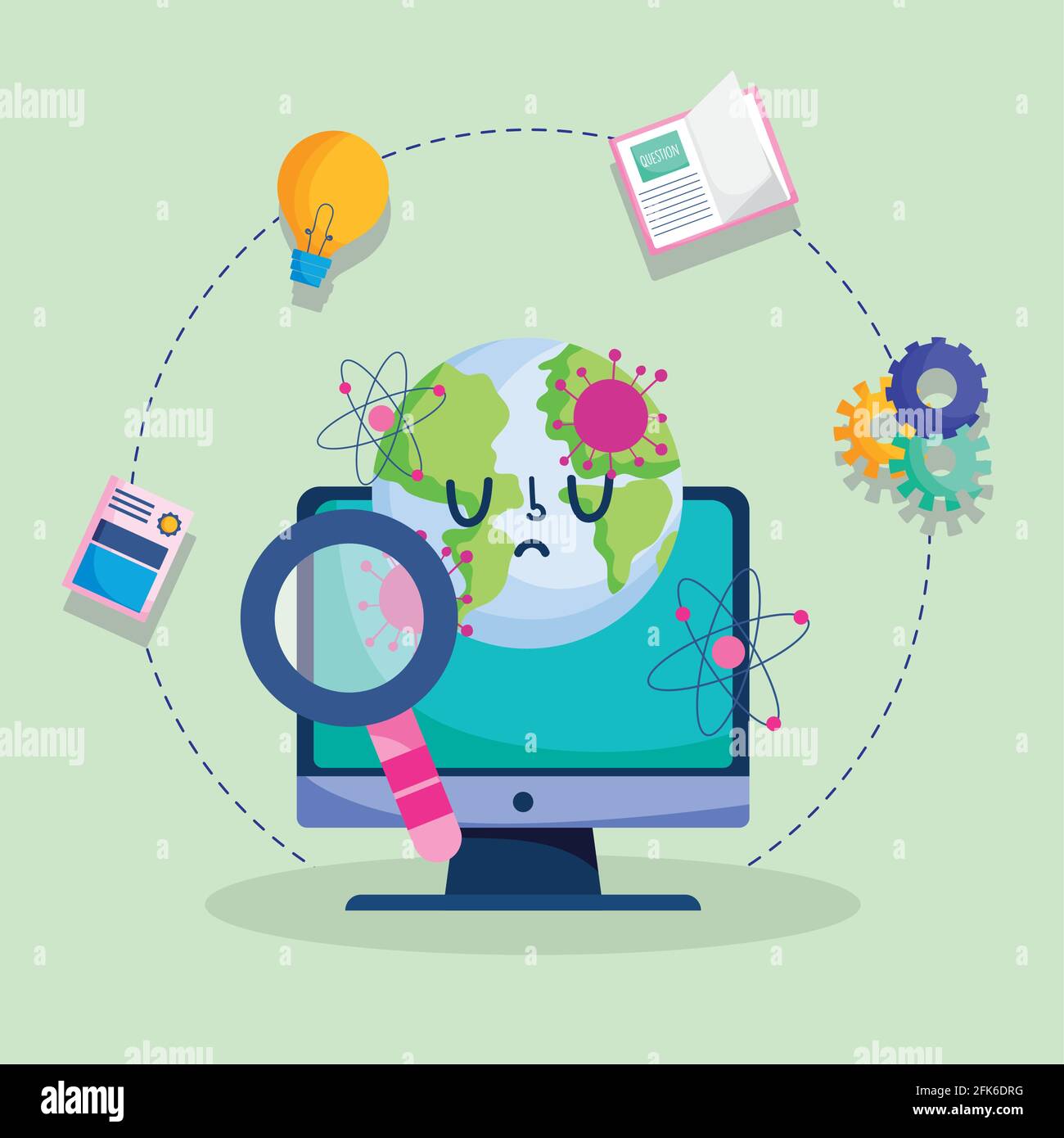 education online for covid 19, world quarantine Stock Vector Image ...
